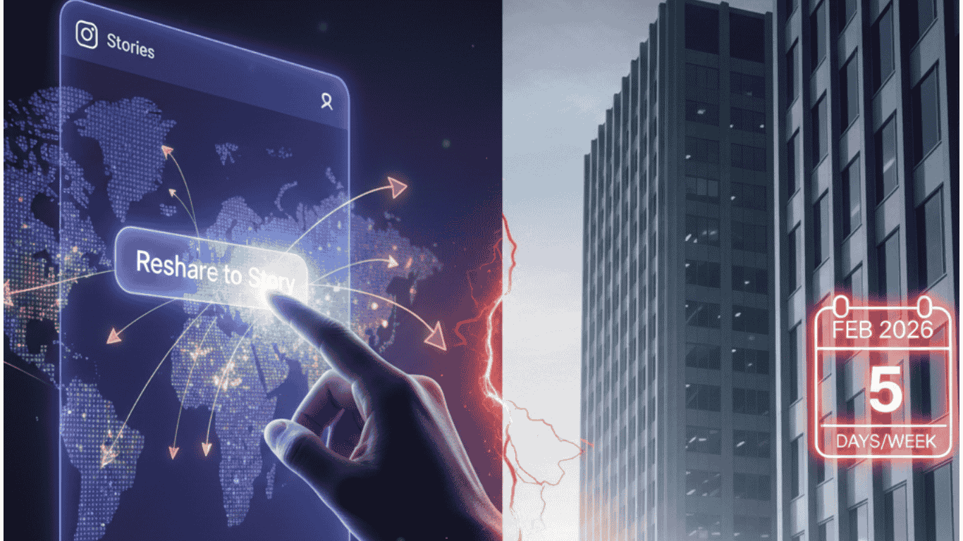 Instagram's Double Shock: New Reshare & 5-Day Office Mandate